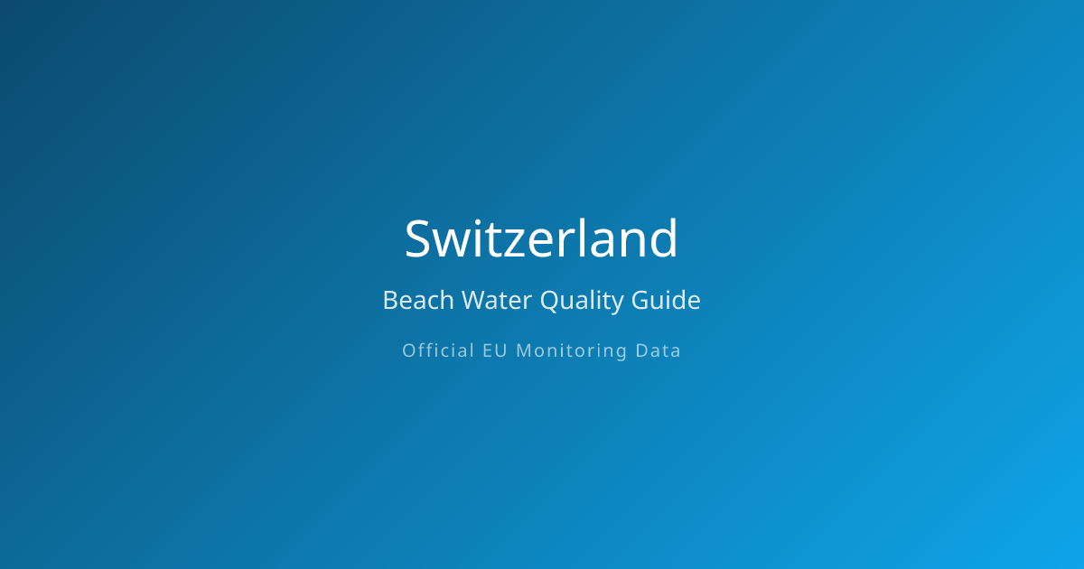 Switzerland Beach Water Quality - 🇨🇭 Bathing Water Ratings | EU Bathing ...